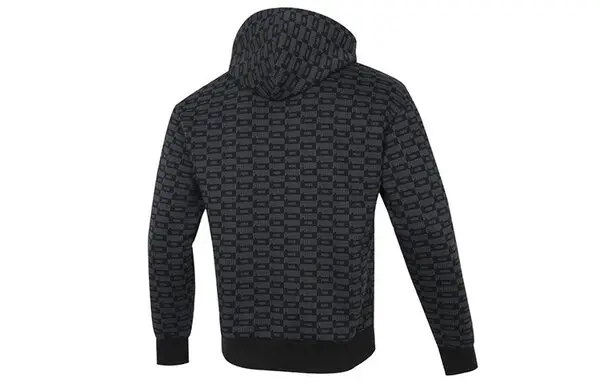 PUMA Luxe All-over Print Logo Knit Hoodie