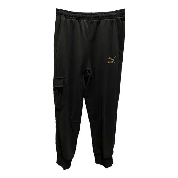 PUMA Essential Minimal Gold Cargo Pants - Black