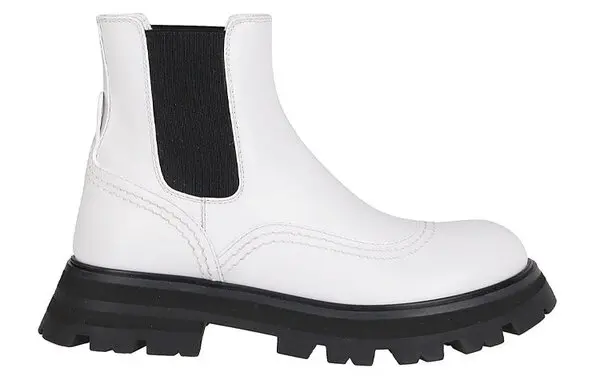 Alexander McQueen Chelsea Boots - White/black