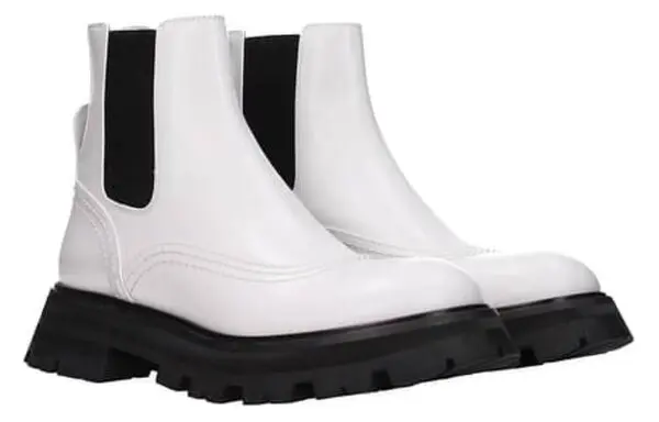 Alexander McQueen Chelsea Boots - White/black