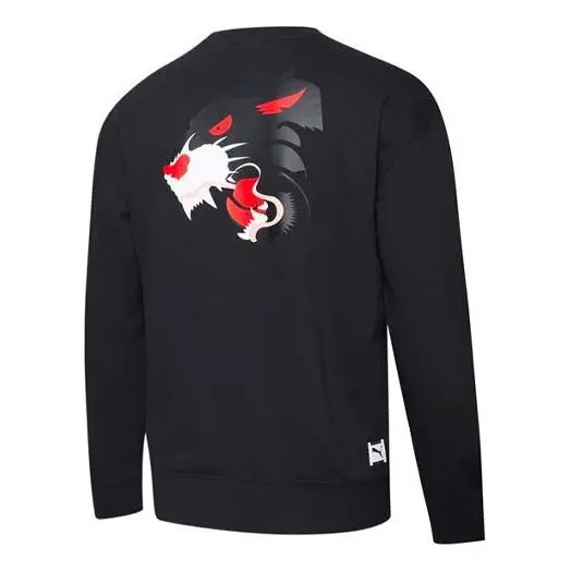 PUMA Pullover With Graphic Back Print - Black