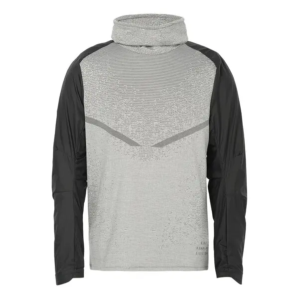 Nike Colorblock Long Sleeve High Collar T-shirt - Blackgray