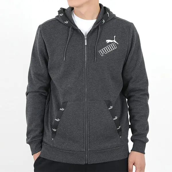 PUMA Amplified Zip-up Hoodie - Black/white