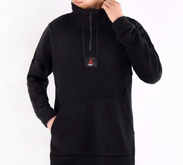 JORDAN Air Half-zip Athleisure Sweatshirt - Black