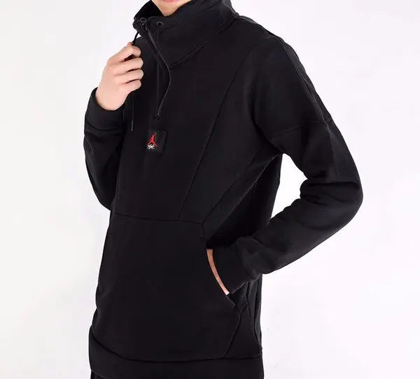 JORDAN Air Half-zip Athleisure Sweatshirt - Black