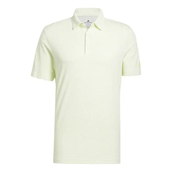 Adidas Ss22 Small Geometry Pattern Printing Short Sleeve Light Green Polo Shirt - Default Color
