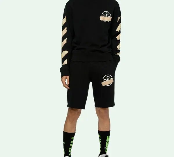 Off-White Tap Arrows" Logo Long Sleeve Sweater