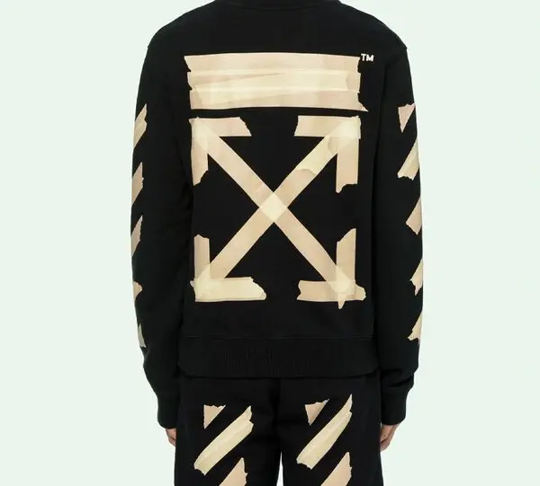 Off-White Tap Arrows" Logo Long Sleeve Sweater