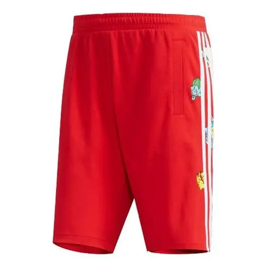 Adidas Neo X Pokmon Crossover Series Pikachu Printing Shorts Red - Light Red