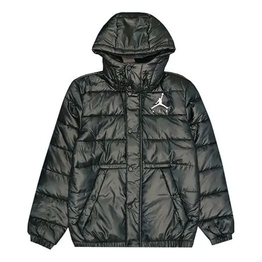 JORDAN Air Athleisure Padded Hooded Jacket - Black