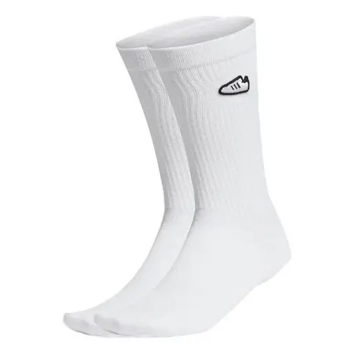 Adidas Originals Ribbed Crew Socks White - Multi-color