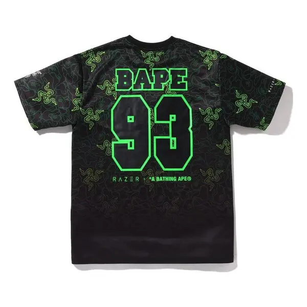 A BATHING APE X Razer Neon Camo T-shirt