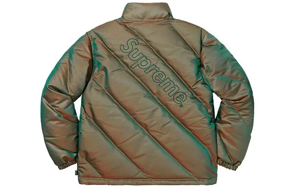 Supreme Iridescent Puffy Jacket - Green