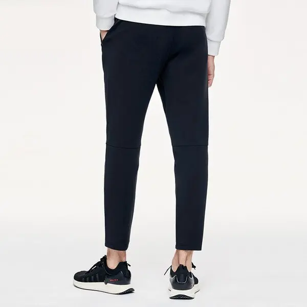 FILA Athletics Knit Straight Solid Color Gym Sports Pants Black