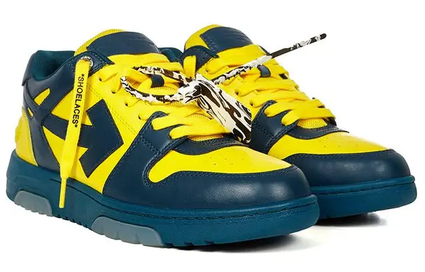 Off-White Out Of Office Zip Tie Sneakers - Yellow/navy
