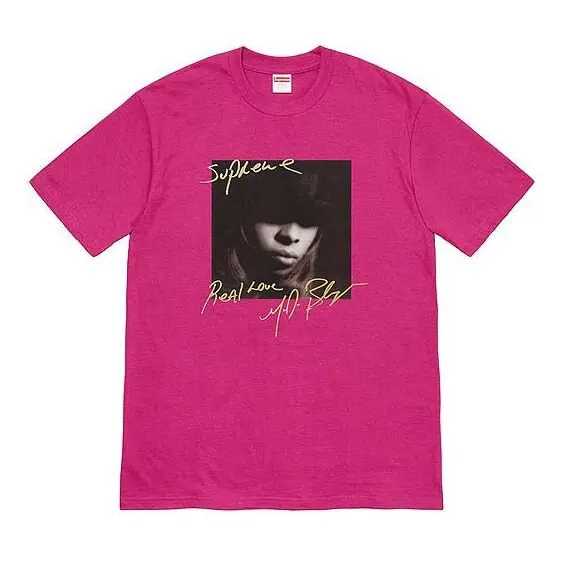 Supreme Fw19 Week 1 Mary J Blige Tee Magentat - Rose Red