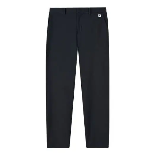 FILA Solid Color Gym Woven Sports Long Pants - Blue