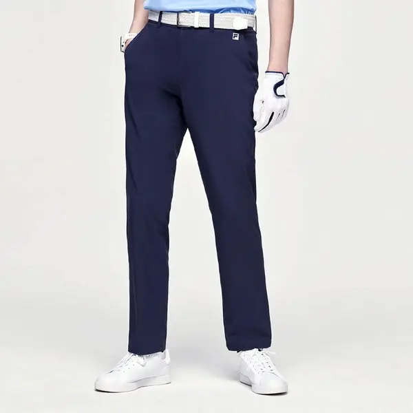 FILA Solid Color Gym Woven Sports Long Pants