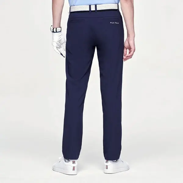 FILA Solid Color Gym Woven Sports Long Pants