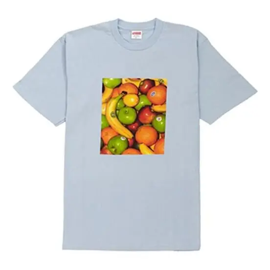 Supreme Ss19 Fruit Tee Light Printing Short Sleeve - Blue