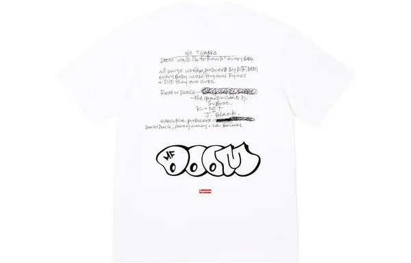 Supreme X Mf Doom Fw23 Week3 Mf T-shirt - White