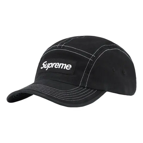 Supreme 2-tone Twill Camp Cap - Black/white