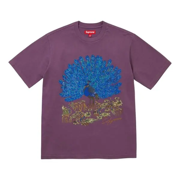 Supreme Fw25 Peacock S/s T-shirt - Purple