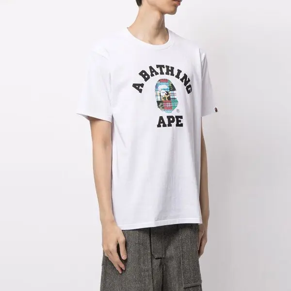A BATHING APE Plaid Small Short Sleeve Tee