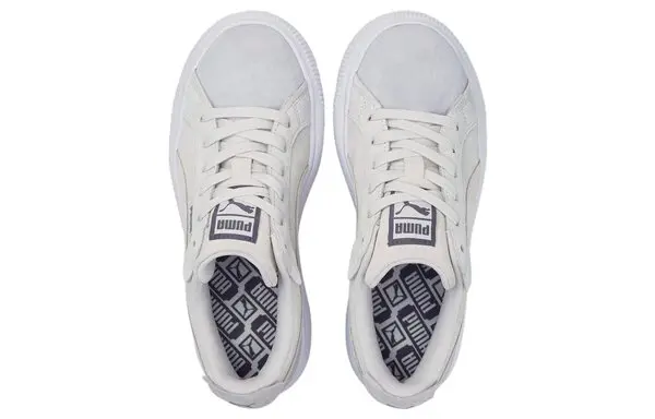 PUMA Suede Mayu Raw Low Top Sneakers - Gray/white