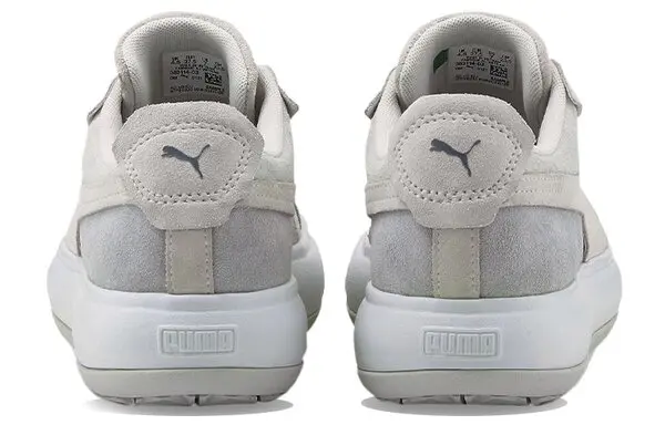 PUMA Suede Mayu Raw Low Top Sneakers - Gray/white