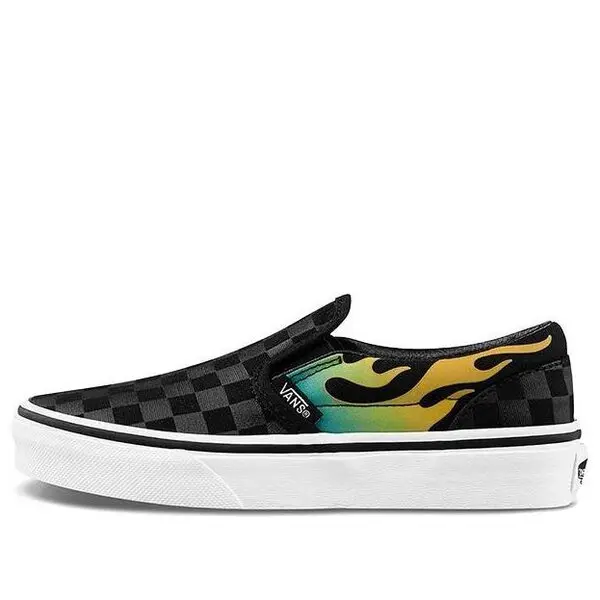 VANS Classic Slip-on Flame Checkerboard - Black/yellow