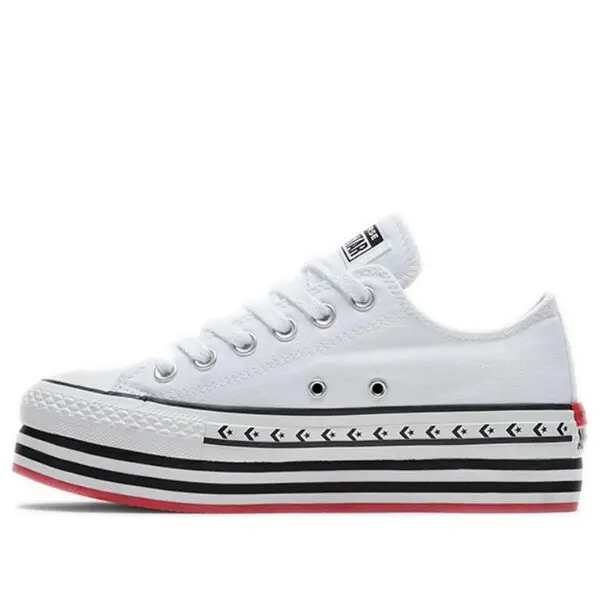 CONVERSE Chuck Taylor All Star Platform Layer Low Top Sneakers - White