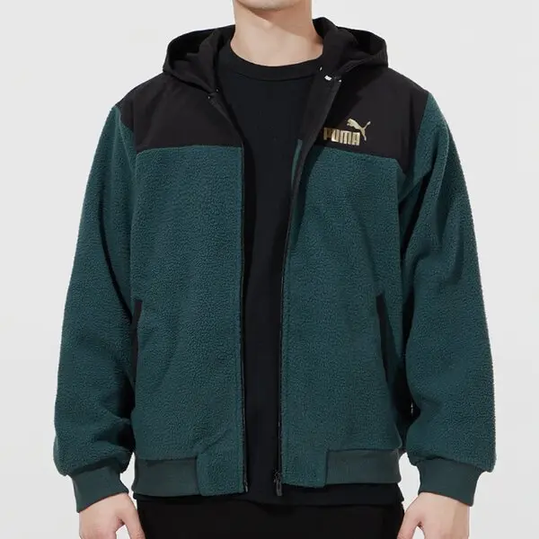 PUMA Colorblock Hooded Fleece Jacket