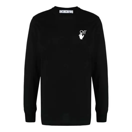 Off-White Fw21 Logo Arrow Pattern Round Neck Long Sleeves
