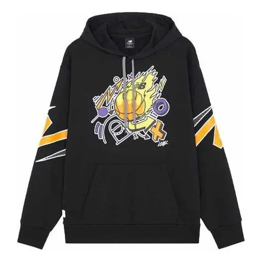 NEW BALANCE Graphic Print Hoodie - Black