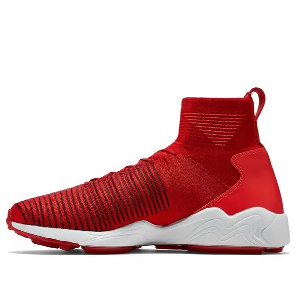 Nike Zoom Air Mercurial Xi Flyknit High-top Sneakers - Red/grey