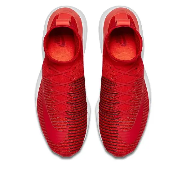 Nike Zoom Air Mercurial Xi Flyknit High-top Sneakers - Red/grey