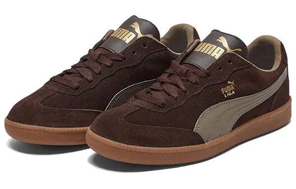 PUMA Liga Suede Low Casual Board Shoes - Brown/brown