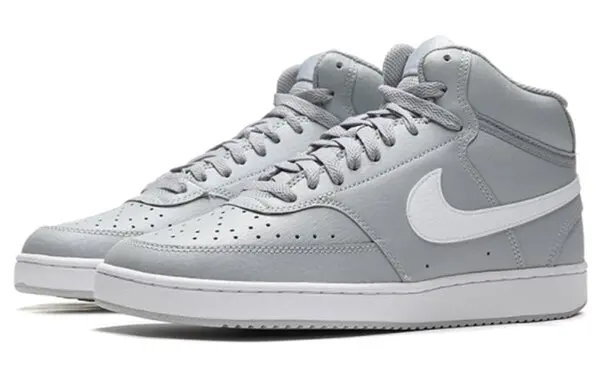 Nike Court Vision Mid Top Sneakers - Gray/white