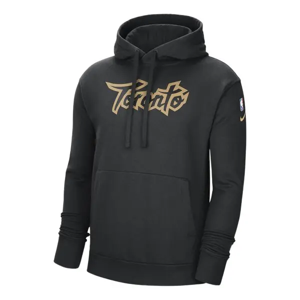 Nike Solid Color Alphabet Fleece Pullover Toronto Raptors Black - Multi-color