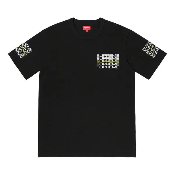 Supreme Ss19 Stack Logo Tee Logo Round Neck Short Sleeve
