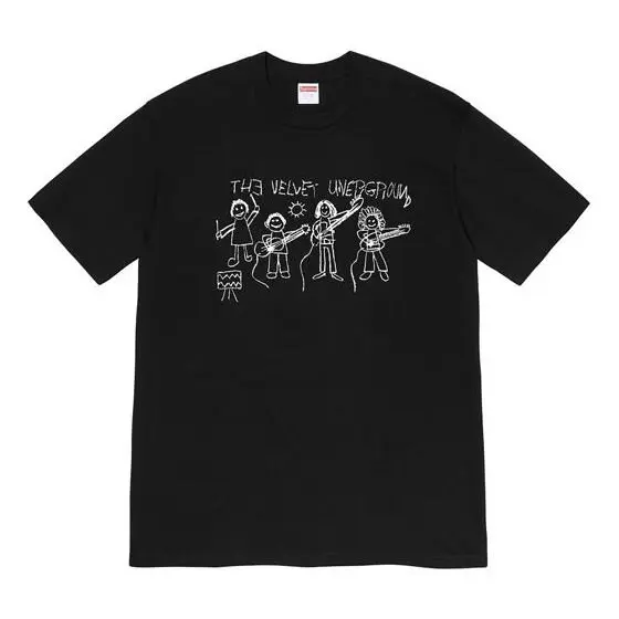 Supreme The Velvet Underground Drawing Tee - Black