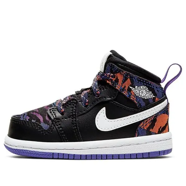 JORDAN 1 Mid Se "tiger Stripe - Black/purple