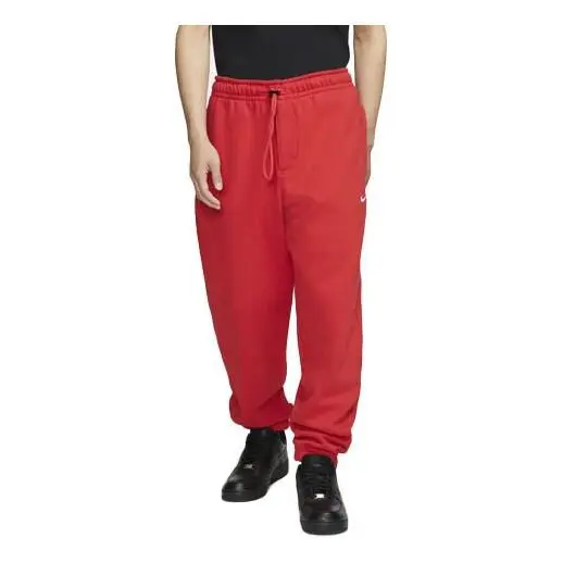 Nike Lab Collection Retro Casual Fleece Lined Jogger Pants - Red