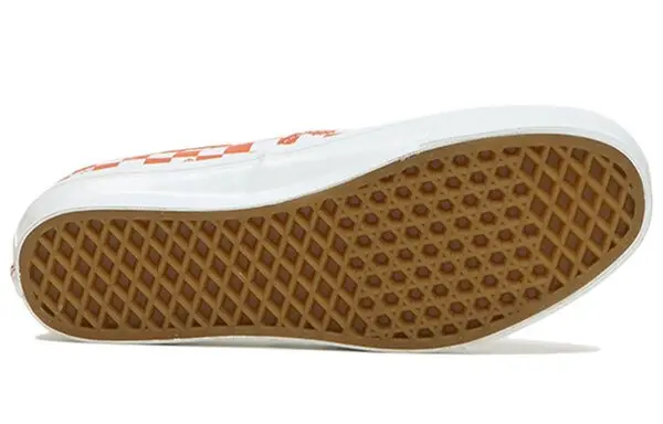 VANS Og Authentic Lx Checkerboard Low Top Sneakers - Orange/white