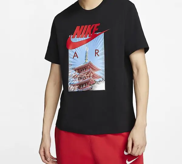 Nike As M Nsw Tee Air Photo Sakura Printing Short Sleeve - Black