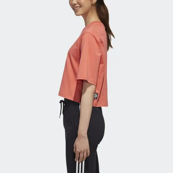 Adidas Neo Casual Sports Graphic Print Cropped Tee