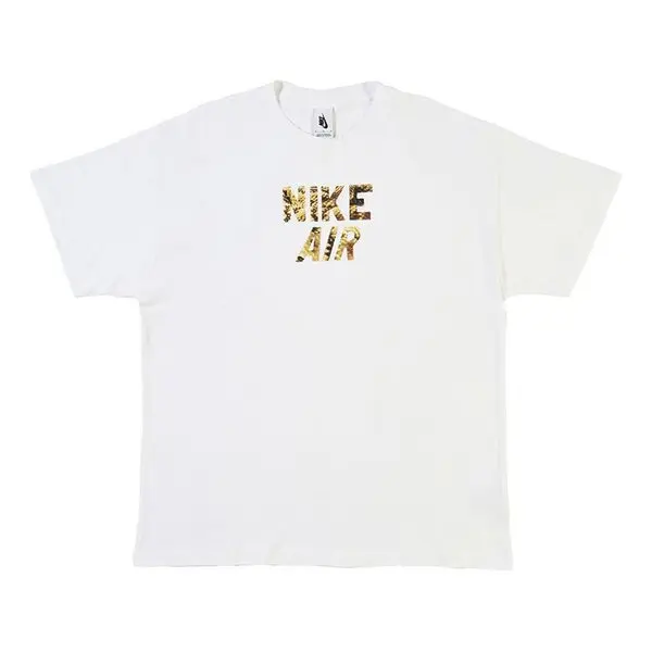 Nike Af1 Round Neck Loose Casual Sports Short Sleeve White T-shirt 'white Camo - White/camo