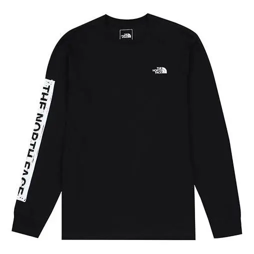The North Face Warped Type Graphic Long Sleeve Sweater - Black