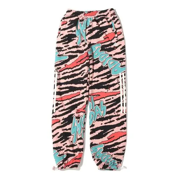 Adidas Full Print Straight Sports Pants/trousers/joggers Pink - Default Color